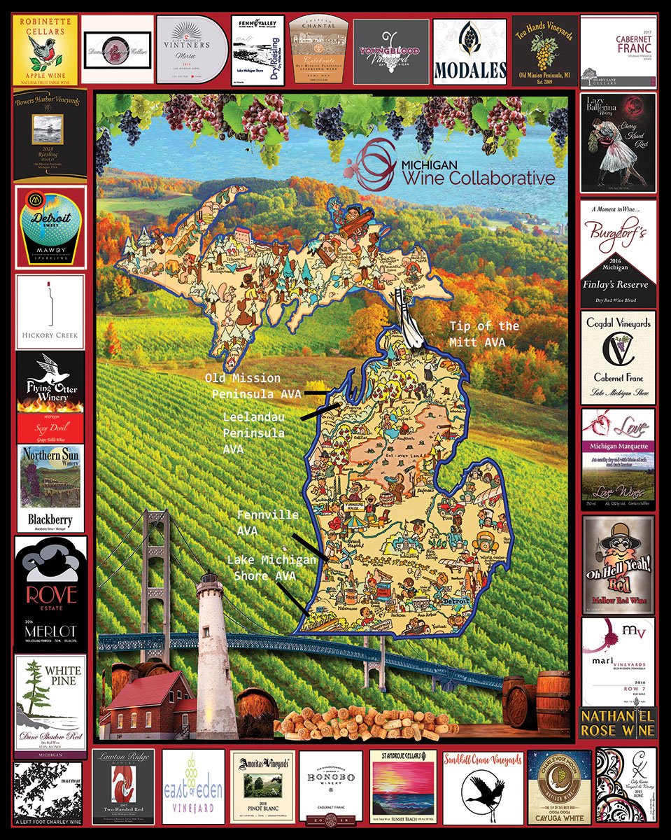 Michigan Wine 1000 pc – Navita's Hallmark